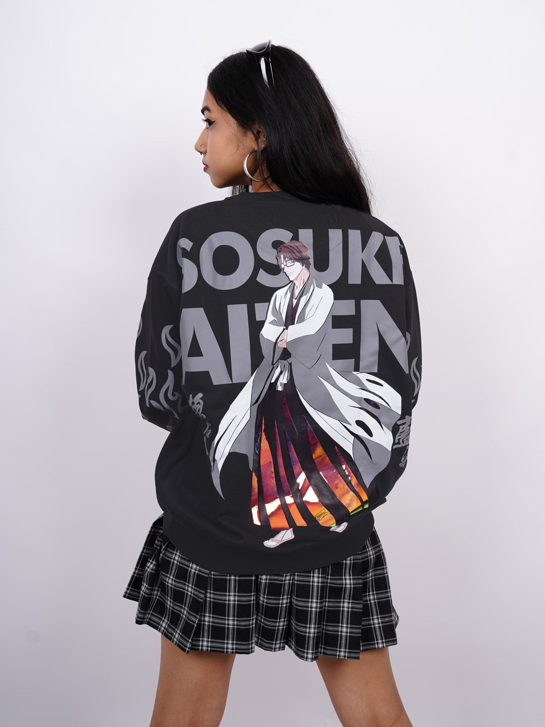 Sosuke Aizen Bleach (Reflective) : Bleach Heavyweight Baggy Sweatshirt ...
