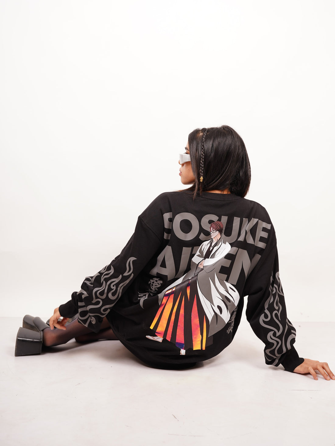 Sosuke Aizen Bleach (Reflective) : Baggy Hoodie For Men and Women ...