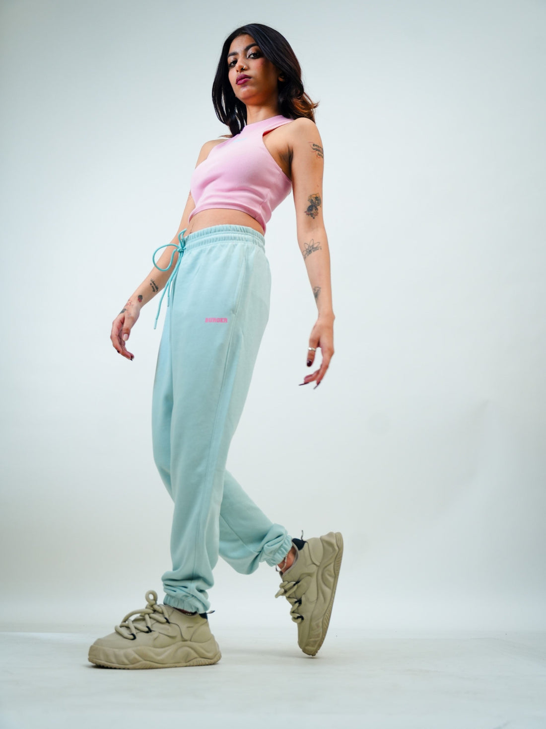 Limited Edition Pastel sky baby pink Burger Co ord Set For Women ...