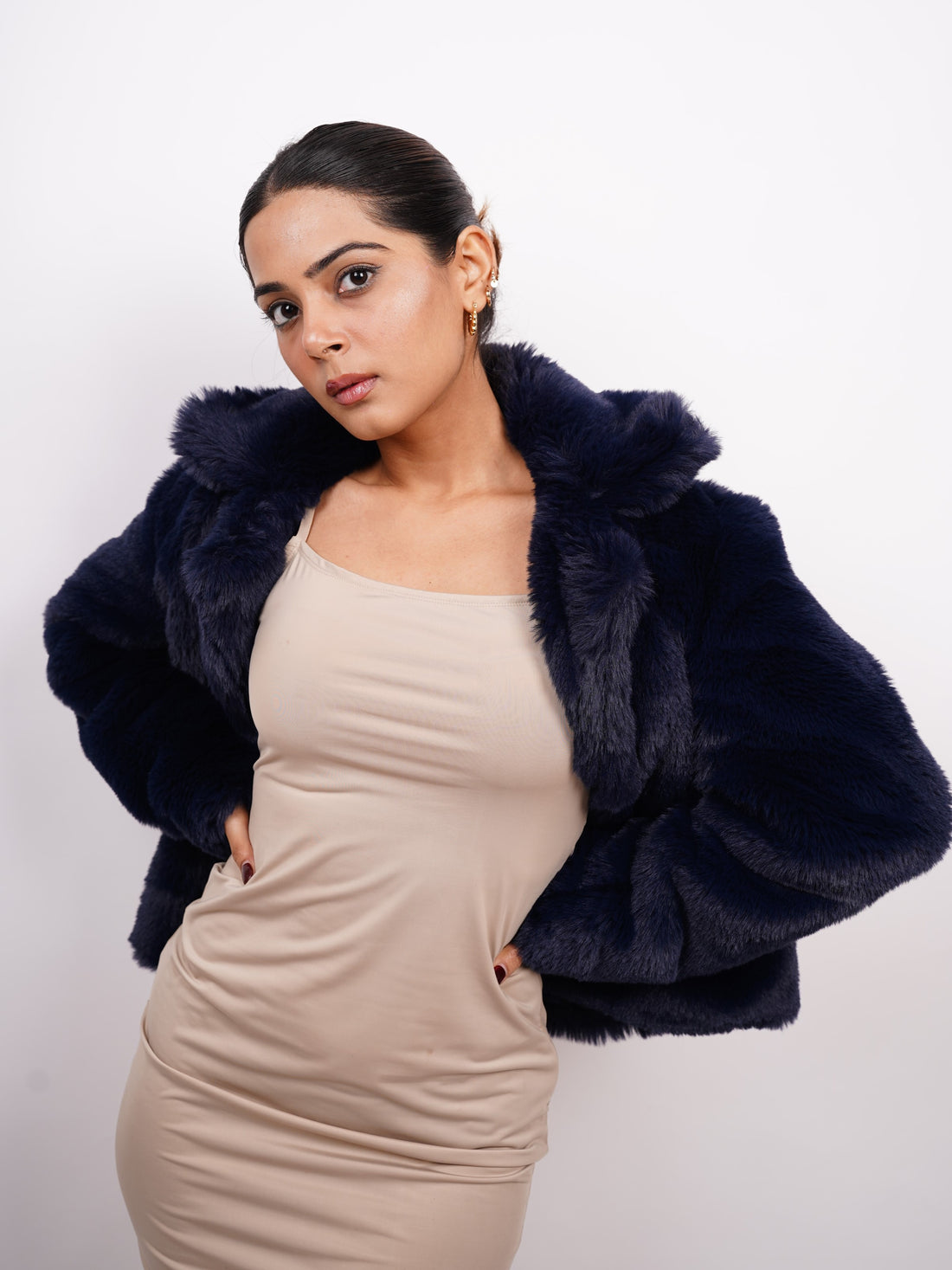 Carol faux fur cropped jacket – BurgerBae