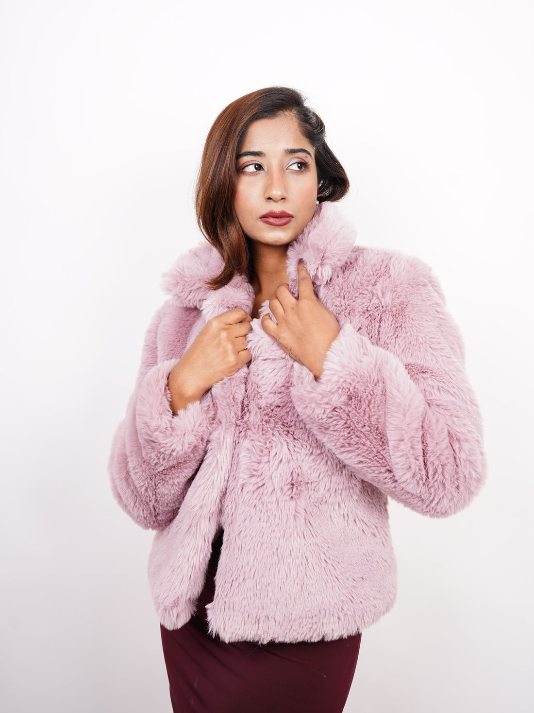 Carol faux fur cropped jacket – BurgerBae