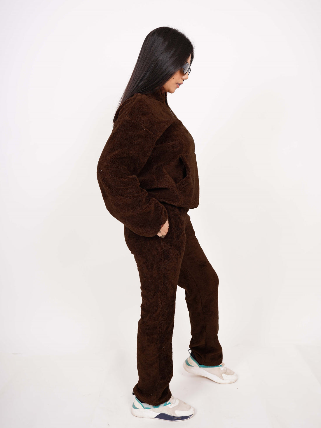 Teddy Co ord Set Coffee Brown For Women – BurgerBae