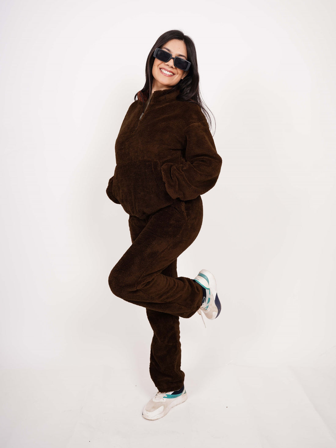 Teddy Co ord Set Coffee Brown For Women – BurgerBae