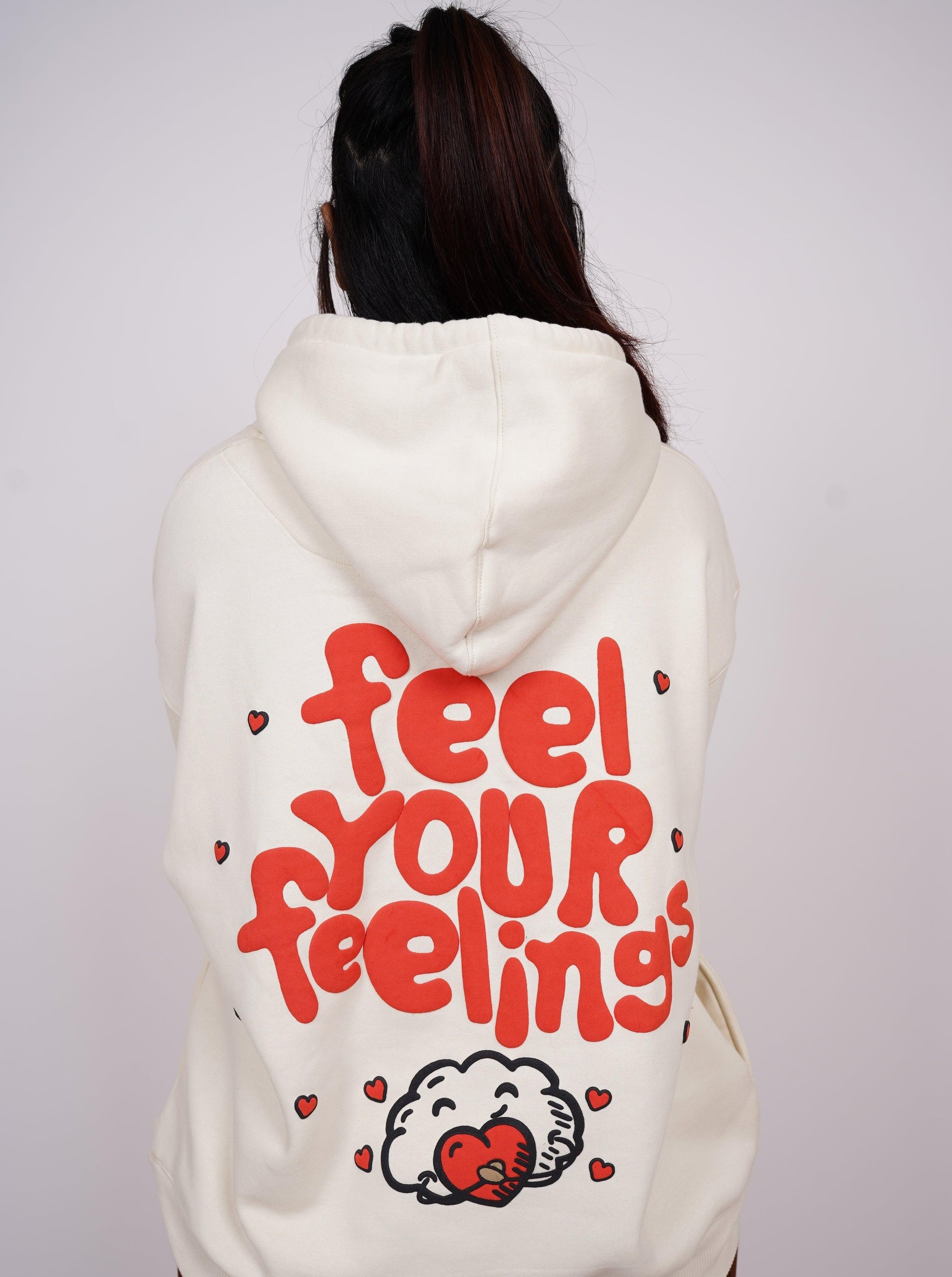 Feel Your Feelings : Heavyweight Baggy Hoodie For Men and Women – BurgerBae