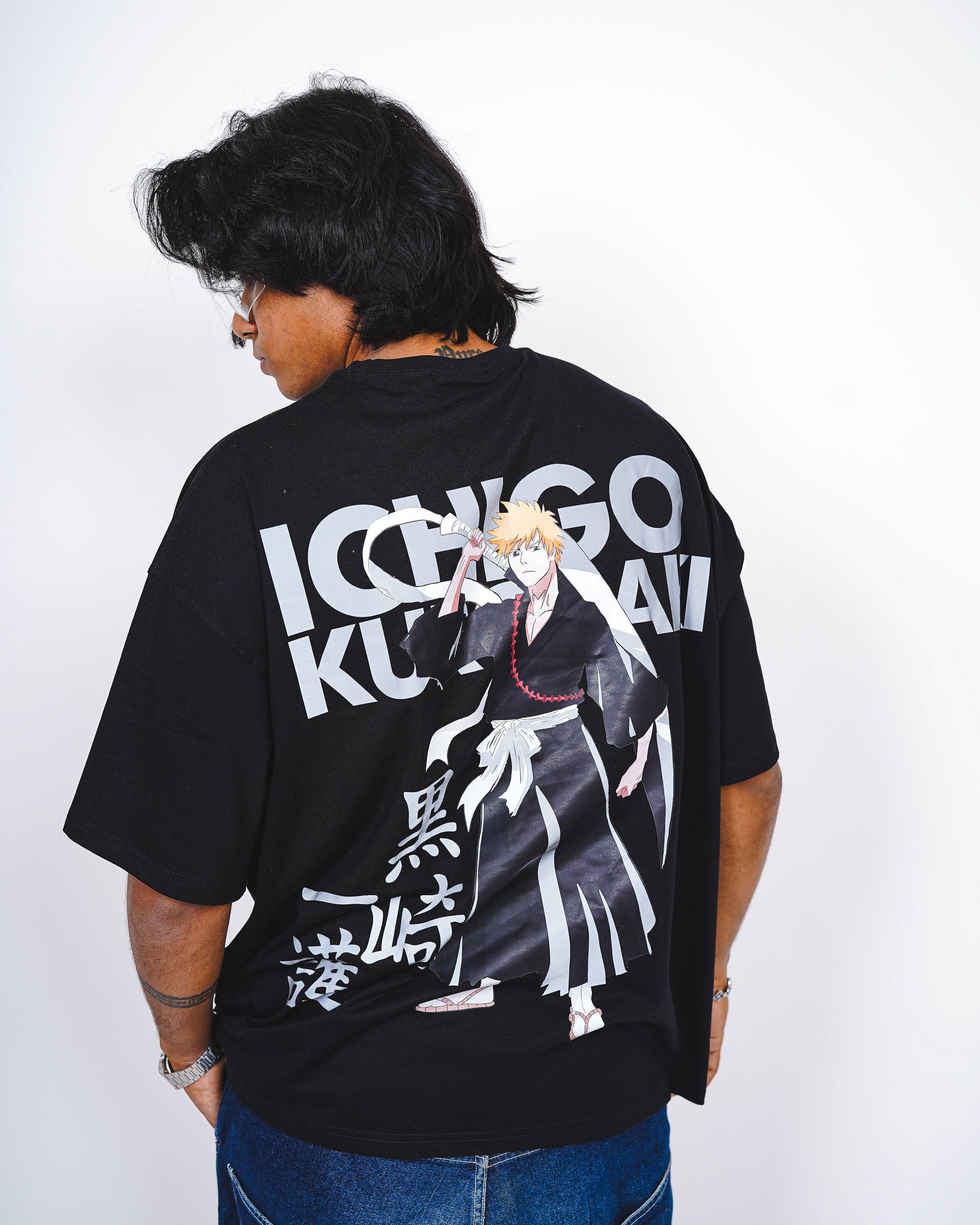 Ichigo Kurosaki (Reflective) : Bleach Drop:Sleeved Tee For Men and Wom ...