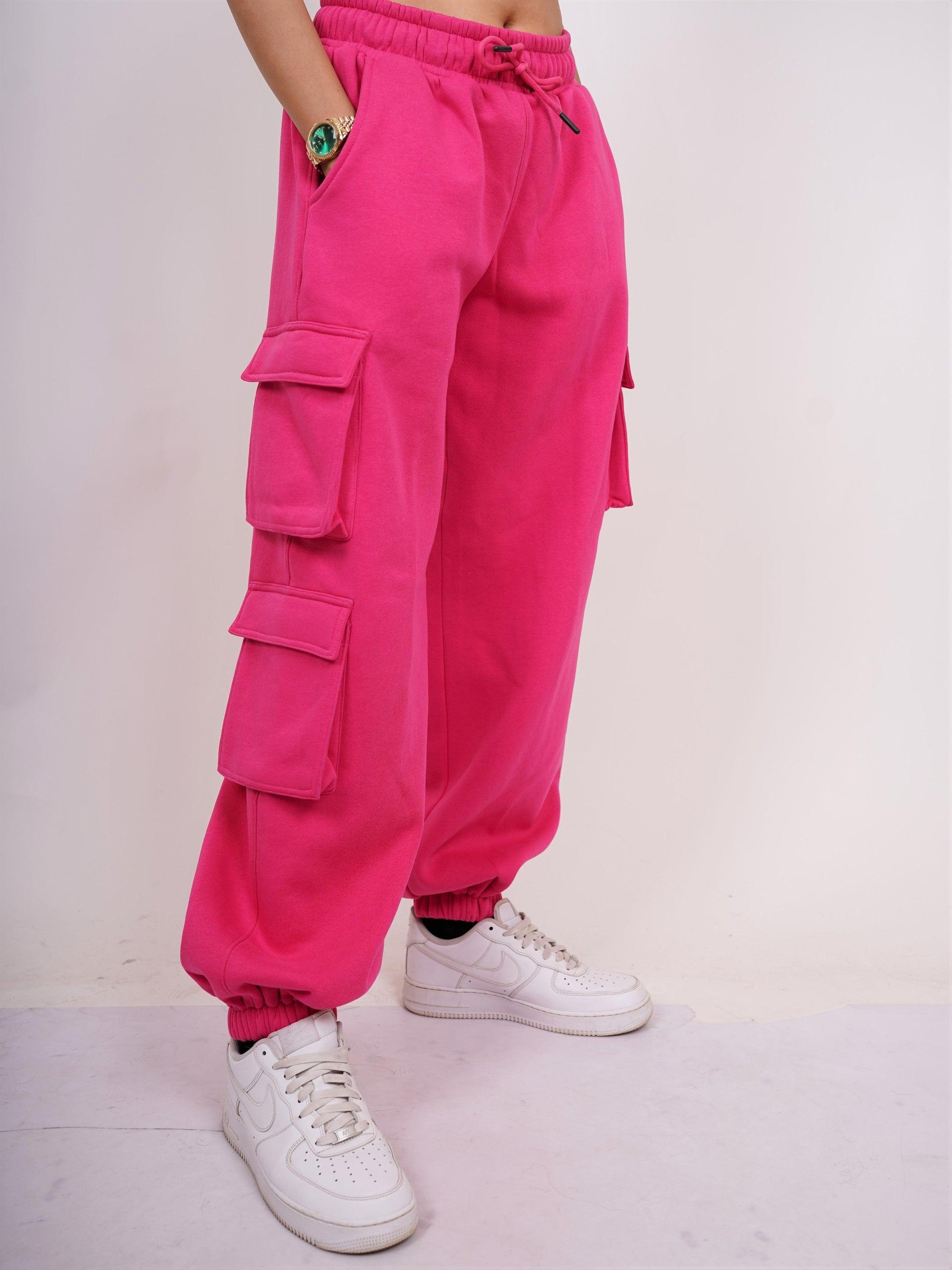 Hot Pink Seoul Cargo Tracks For Men And Women – BurgerBae